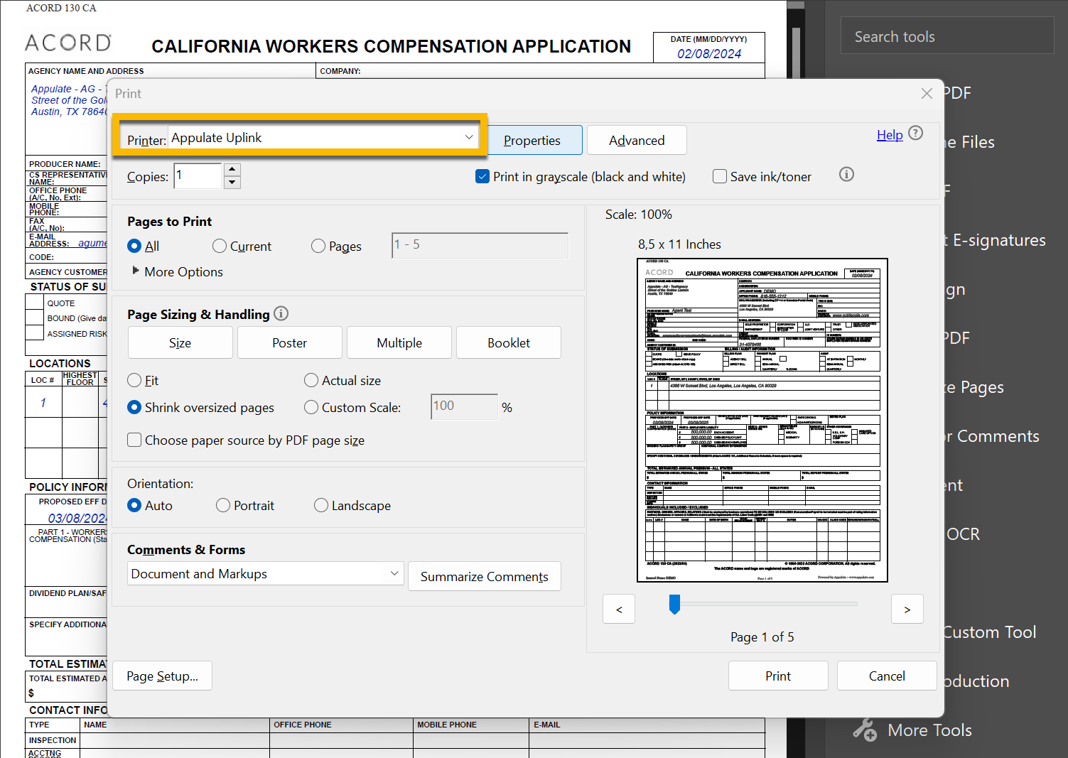 How to upload forms using Uplink
